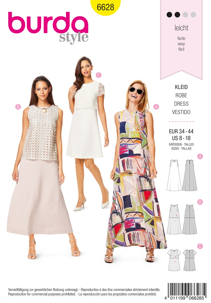 Burda 6628 - TONJE STOFF & SYMASKINER AS - broderimaskiner og sømsenter